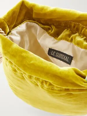 Le Sundial Lee' Velvet Clutch With Tassel Detail