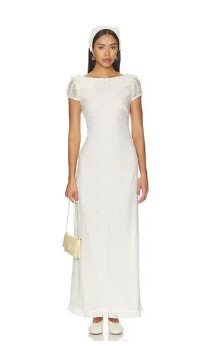 Ivory Lace Maxi Dresses