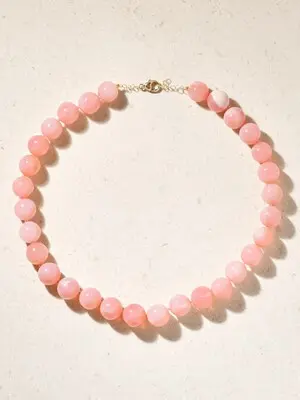 Jia Jia Oracle 14 Karat Gold Opal Beaded Necklace - Pink