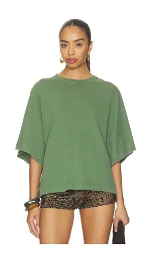 Free People X We The Free Atlas Dolman Tee In Green - Forest Fairy