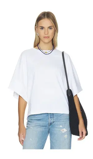 Free People X We The Free Atlas Dolman Tee In Ivory - Clean Ivory
