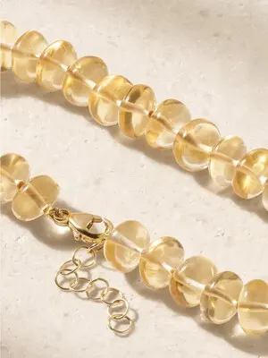 Jia Jia 14-karat Gold Citrine Beaded Bracelet