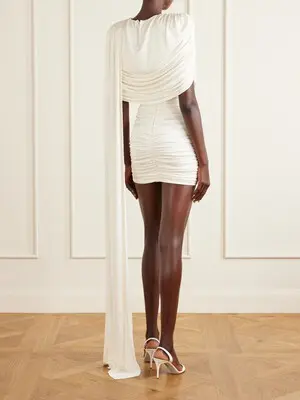 ILKYAZ OZEL Khara Gathered Satin-jersey Mini Dress