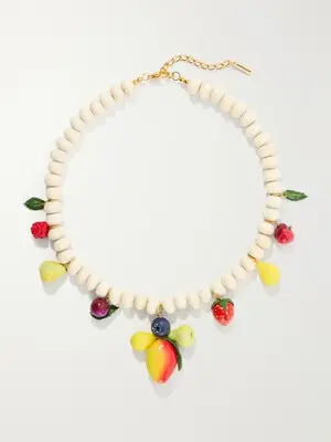 JENNIFER BEHR Fruita' Beaded Fruit Charm Necklace - Multi