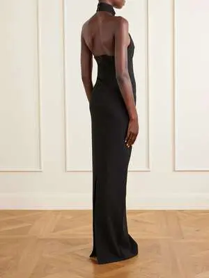 ILKYAZ OZEL Kailash Crepe Halterneck Gown