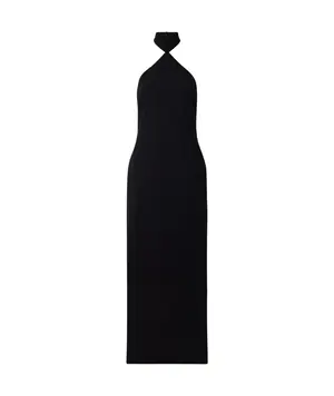 ILKYAZ OZEL Kailash Crepe Halterneck Gown - Black
