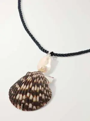 JENNIFER BEHR Rhodes Silver-tone Shell Necklace