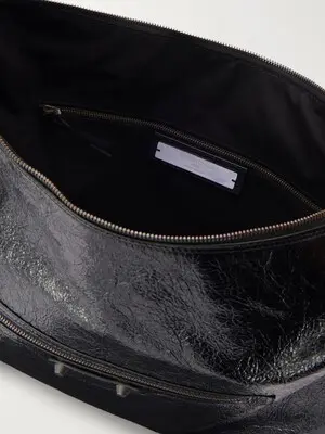 Balenciaga Le City Embellished Leather Shoulder Bag