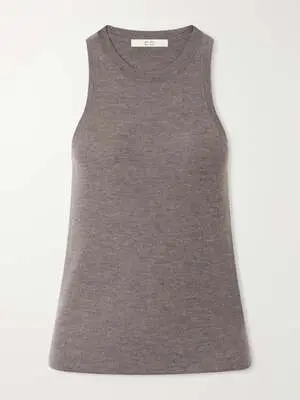 Co Cashmere Tank - Brown