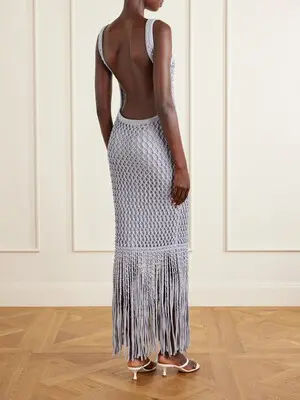 DIOTIMA Gala Bead-embellished Crocheted Maxi Dress