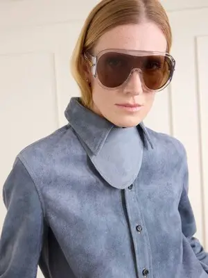 Bottega Veneta Shield Mask-frame Sunglasses