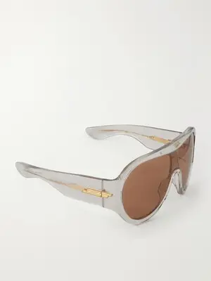 Bottega Veneta Shield Mask-frame Sunglasses