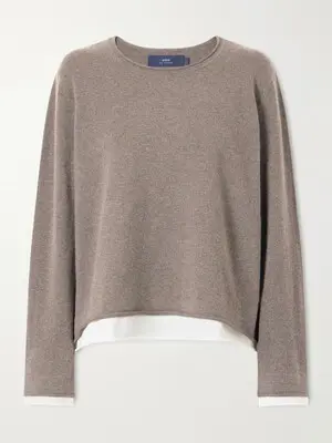 Arch4 Cashmere Sweater And Midi Skirt Set - Brown