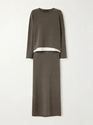 Arch4 Cashmere Sweater And Midi Skirt Set