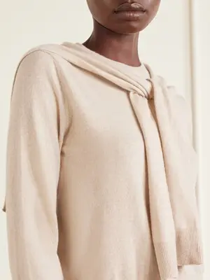 Arch4 Eldergrrove Cashmere Sweater With Tie Detail - Neutrals