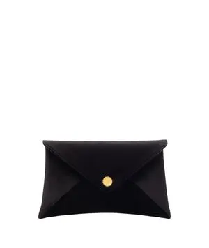 Altuzarra Envelope Velvet Clutch - Black