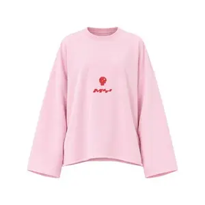 MYSIMPLICATED Oversized Crewneck Sweatshirt With Graphic Detail - Pink