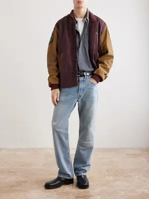 Ralph Lauren Straight-leg Logo Embroidered Distressed Jeans