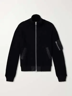 Sacai Knitted Wool Blouson Jacket - Black