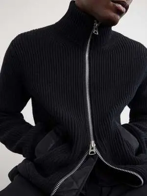 Sacai Knitted Wool Blouson Jacket