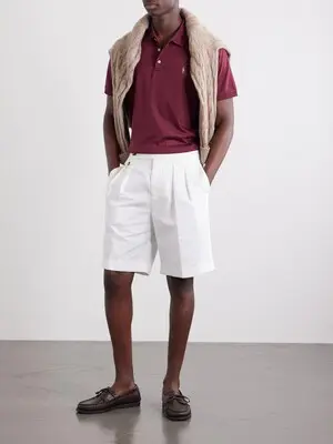 Polo Ralph Lauren Logo-embroidered Cotton-jersey Polo Shirt - Red