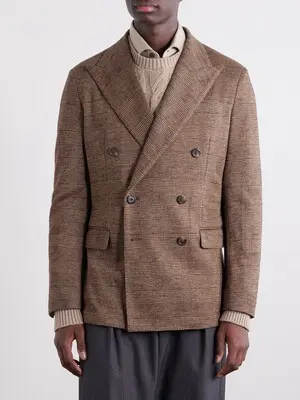 Polo Ralph Lauren Double-breasted Prince Of Wales Blazer