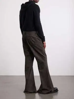Rick Owens Bolan Flared Frayed Jeans