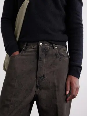 Rick Owens Bolan Flared Frayed Jeans - Gray