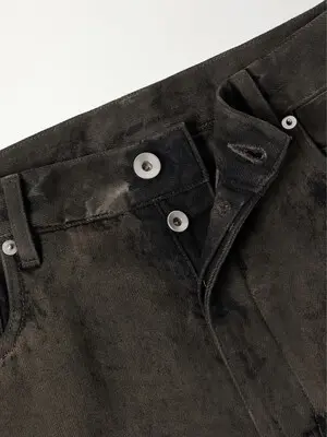 Rick Owens Bolan Flared Frayed Jeans - Gray