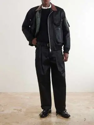 Sacai Wide-leg Cotton Chinos