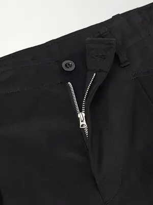 Sacai Wide-leg Cotton Chinos - Black