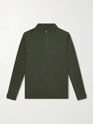 Peter Millar Jersey Half-zip Sweater - Green