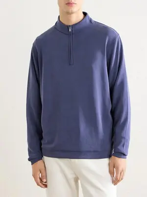 Peter Millar Jersey Half-zip Sweater - Blue