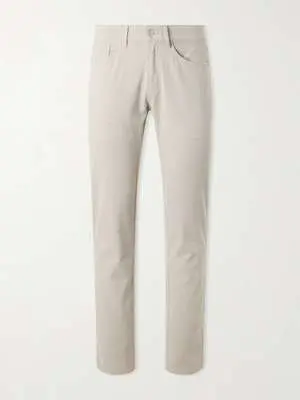 Peter Millar Crown Straight-leg Cotton-canvas Trousers - Gray