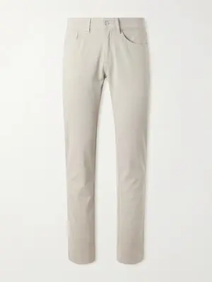 Peter Millar Crown Straight-leg Cotton-canvas Trousers - Gray
