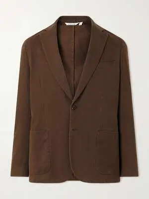 Peter Millar Chatham Cotton-cashmere Sigle Breasted Blazer - Brown