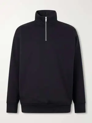 On Club Collective Logo-embroidered Cotton-blend Jersey Half-zip Sweater