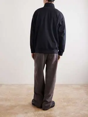 On Club Collective Logo-embroidered Cotton-blend Jersey Half-zip Sweater