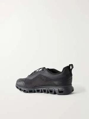 On Cloud 6 Rubber-trimmed Mesh Sneakers - Black