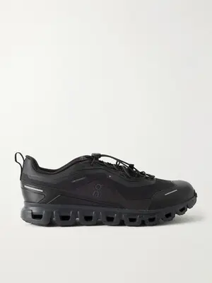 On 6 Rubber-trimmed Mesh Sneakers - Black