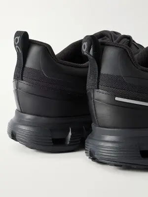 On 6 Rubber-trimmed Mesh Sneakers - Black