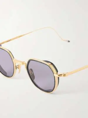 JACQUES MARIE MAGE Dixon Round-frame -tone Metal Sunglasses
