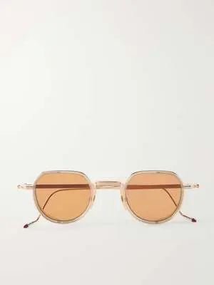 JACQUES MARIE MAGE Dixon Round-frame -tone Metal Sunglasses - Gold