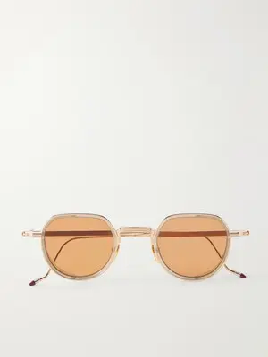 JACQUES MARIE MAGE Dixon Round-frame -tone Metal Sunglasses - Gold