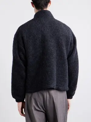 JIL SANDER Brushed Wool-blend Blouson Jacket - Gray