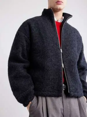 JIL SANDER Brushed Wool-blend Blouson Jacket