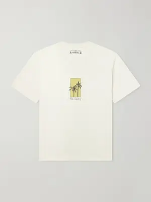 MANAAKI The Landing Printed Cotton-jersey T-shirt - Neutrals