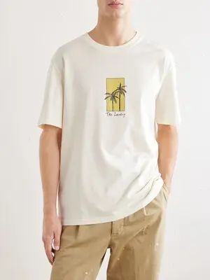 MANAAKI The Landing Printed Cotton-jersey T-shirt - Neutrals
