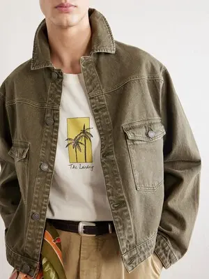 MANAAKI The Landing Printed Cotton-jersey T-shirt - Neutrals
