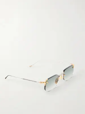JACQUES MARIE MAGE Fonda Rimless Silver-tone Titanium Sunglasses